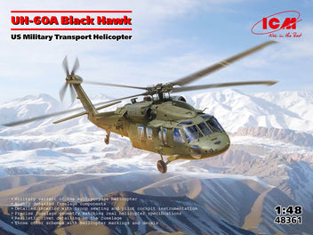 ICM 48361 1/48 UH-60A Black Hawk US Military Helicopter kit – BlackMike ...