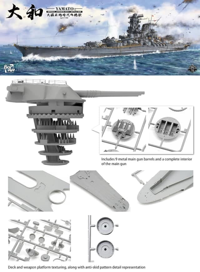 Border Model BS-004 1/350 Yamato IJN Battleship kit – BlackMike Models