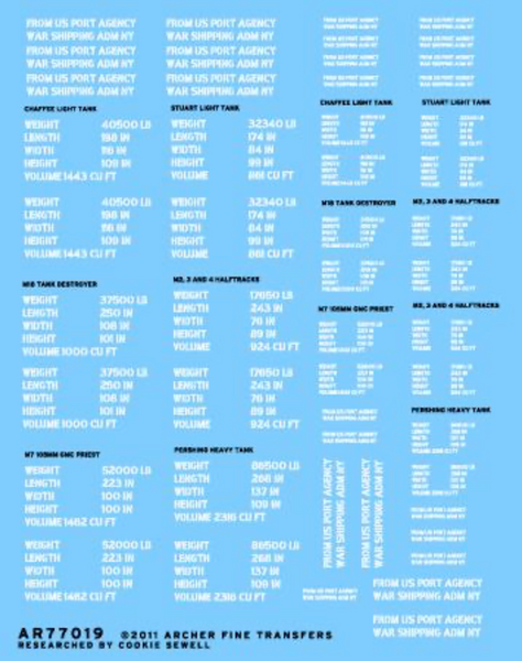 AFT Decals AR77019 1/35 U.S. D-Day shipping stencils decal set ...