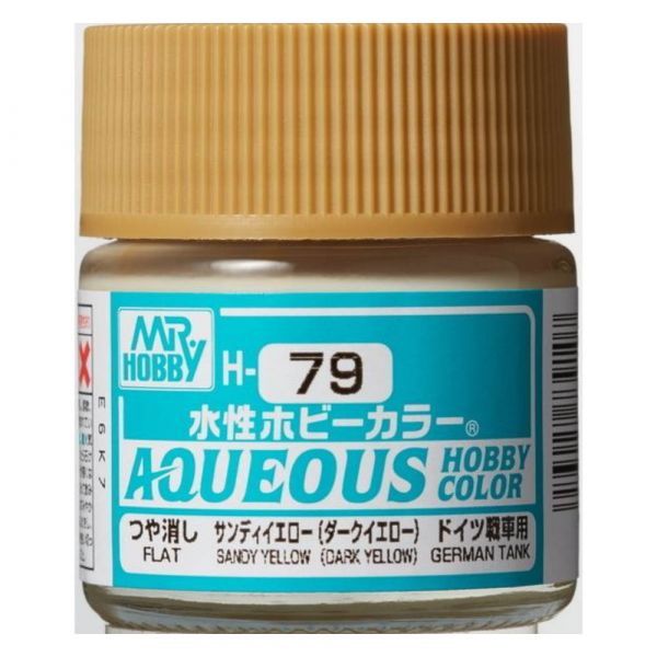 Mr Hobby H79 Sandy Yellow flat acrylic paint 10ml – BlackMike Models