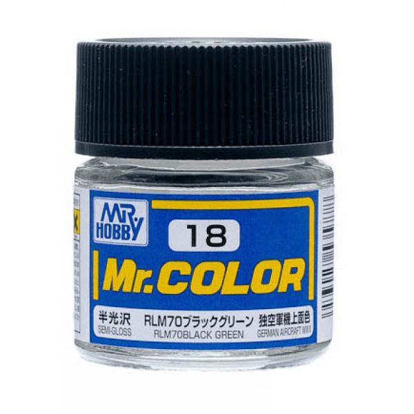 Mr Color C18 RLM70 Black Green Semi Gloss paint 10ml – BlackMike Models