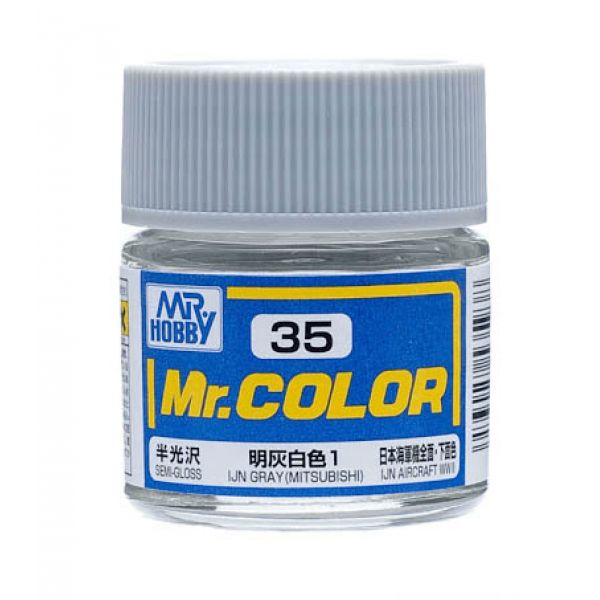 Mr Color C35 IJN Gray (Mitsubishi) Semi Gloss paint 10ml – BlackMike Models