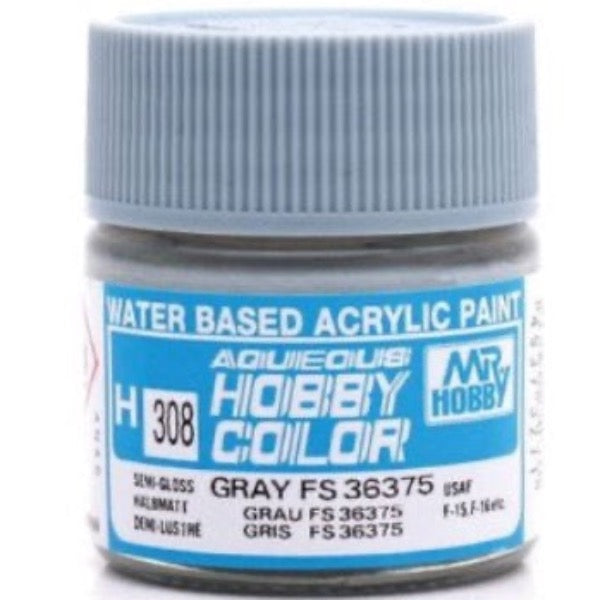 Mr Hobby H308 Gray FS36375 Semi Gloss acrylic paint 10ml – BlackMike Models