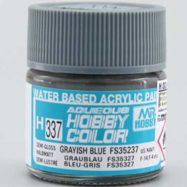 Mr Hobby H337 Grayish Blue FS35237 Semi-gloss acrylic paint 10ml ...